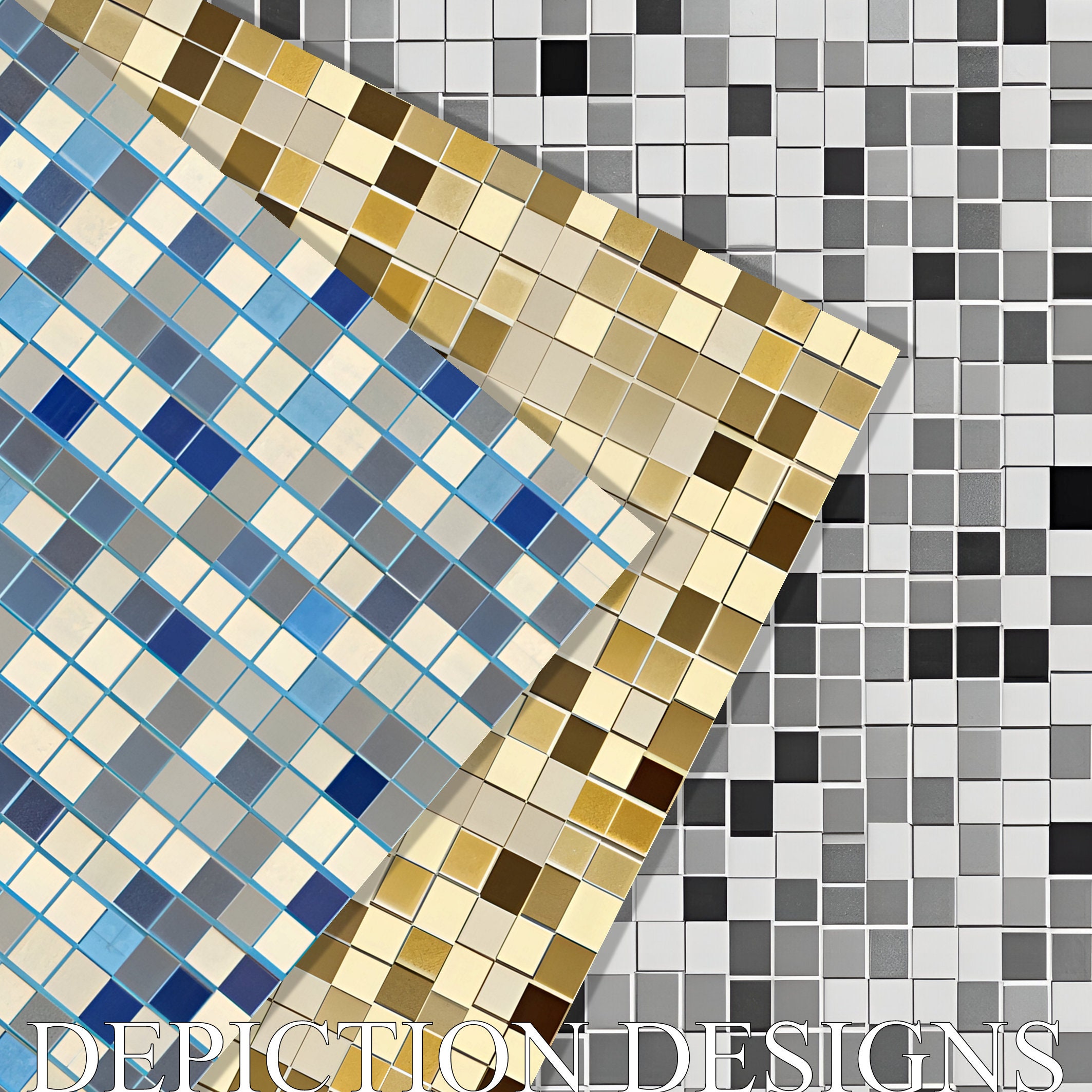 Mosaic Tiles Digital Paper for Craft Lover DIY Pattern Printable ...