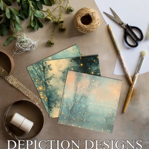 Firefly Seamless Pattern Magical Forest Printable Scrapbooking Paper ...