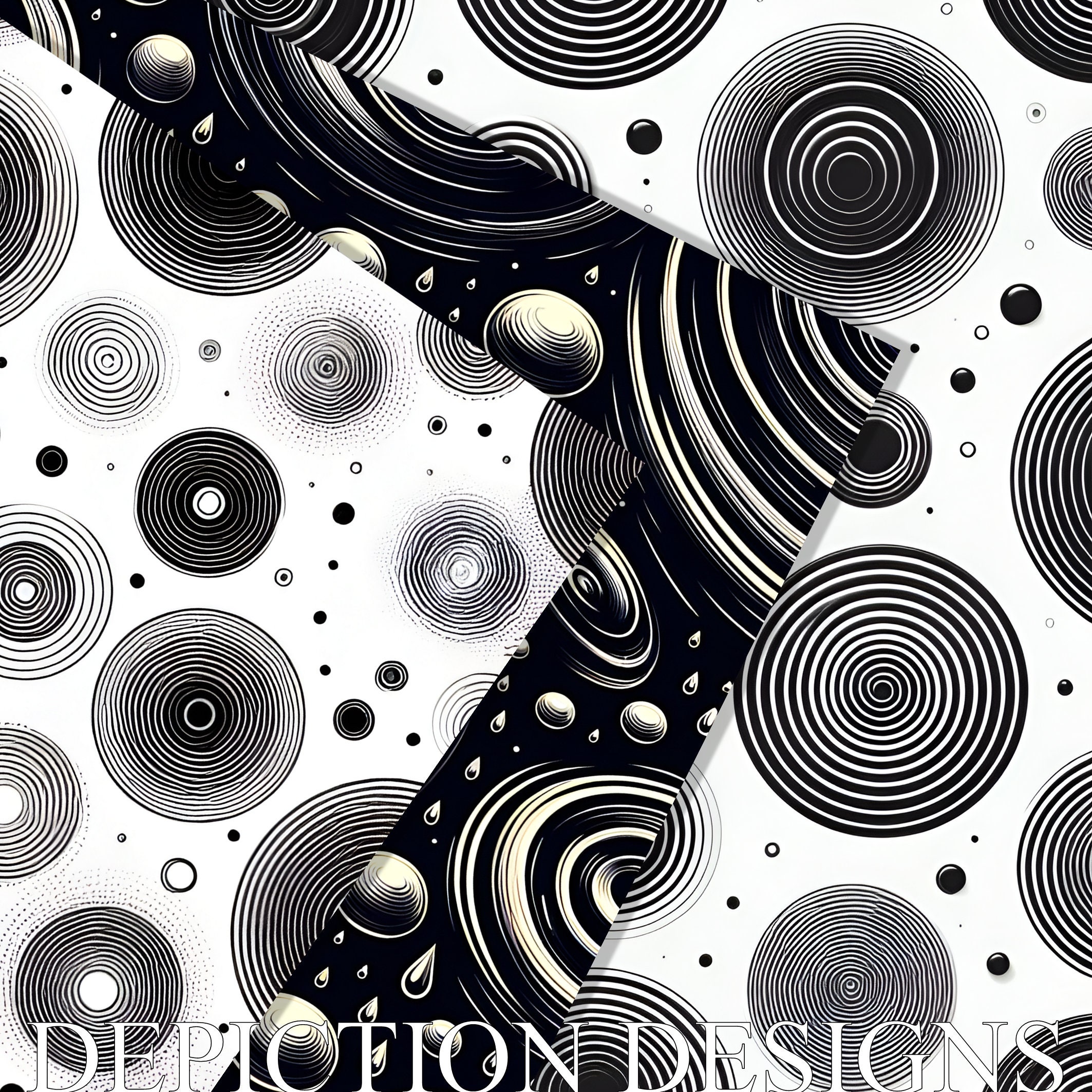 Raindrop Ripples Digital Papers Collection 1, Instant Download ...