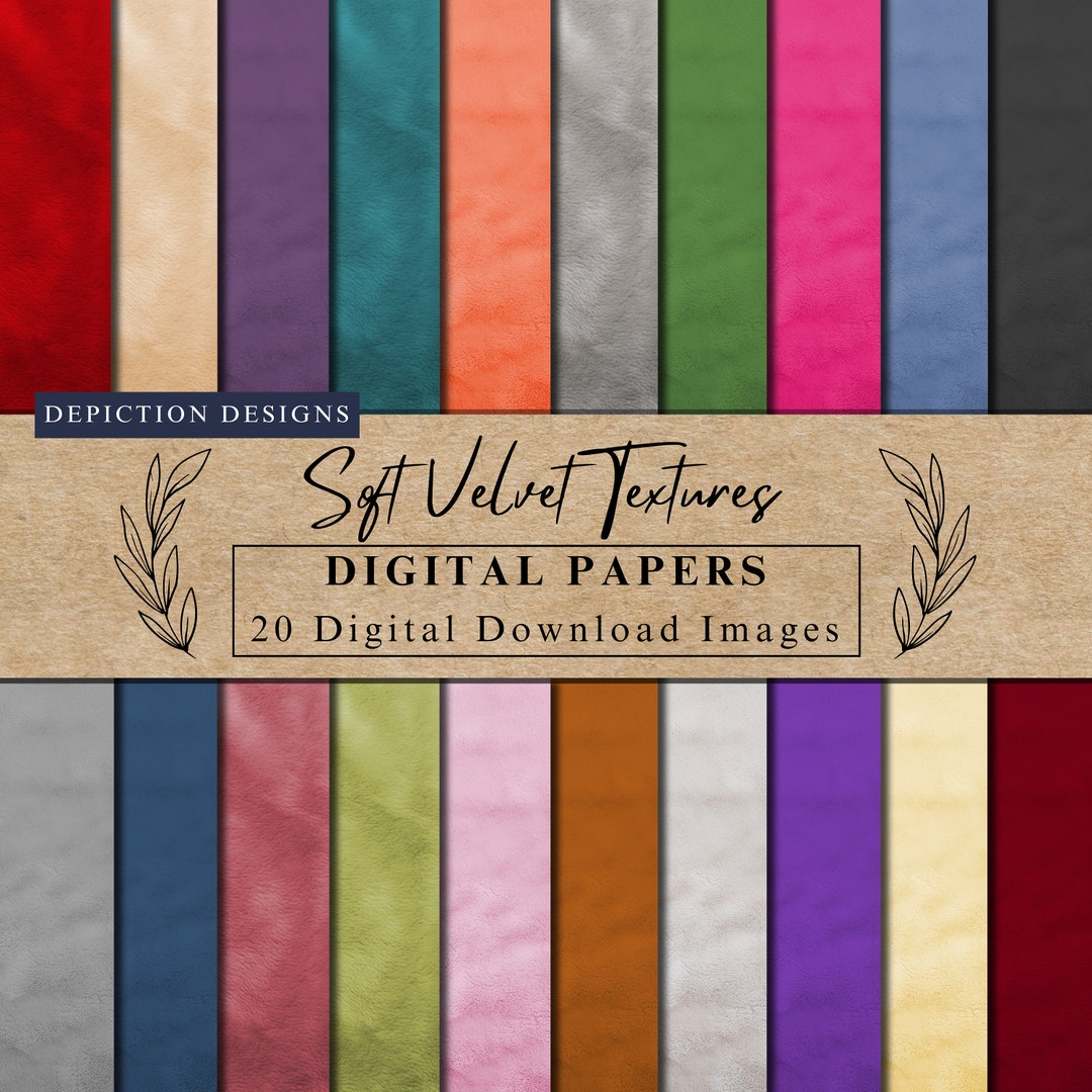 Soft Velvet Textures Digital Paper Fabric Textures Luxury Printable ...