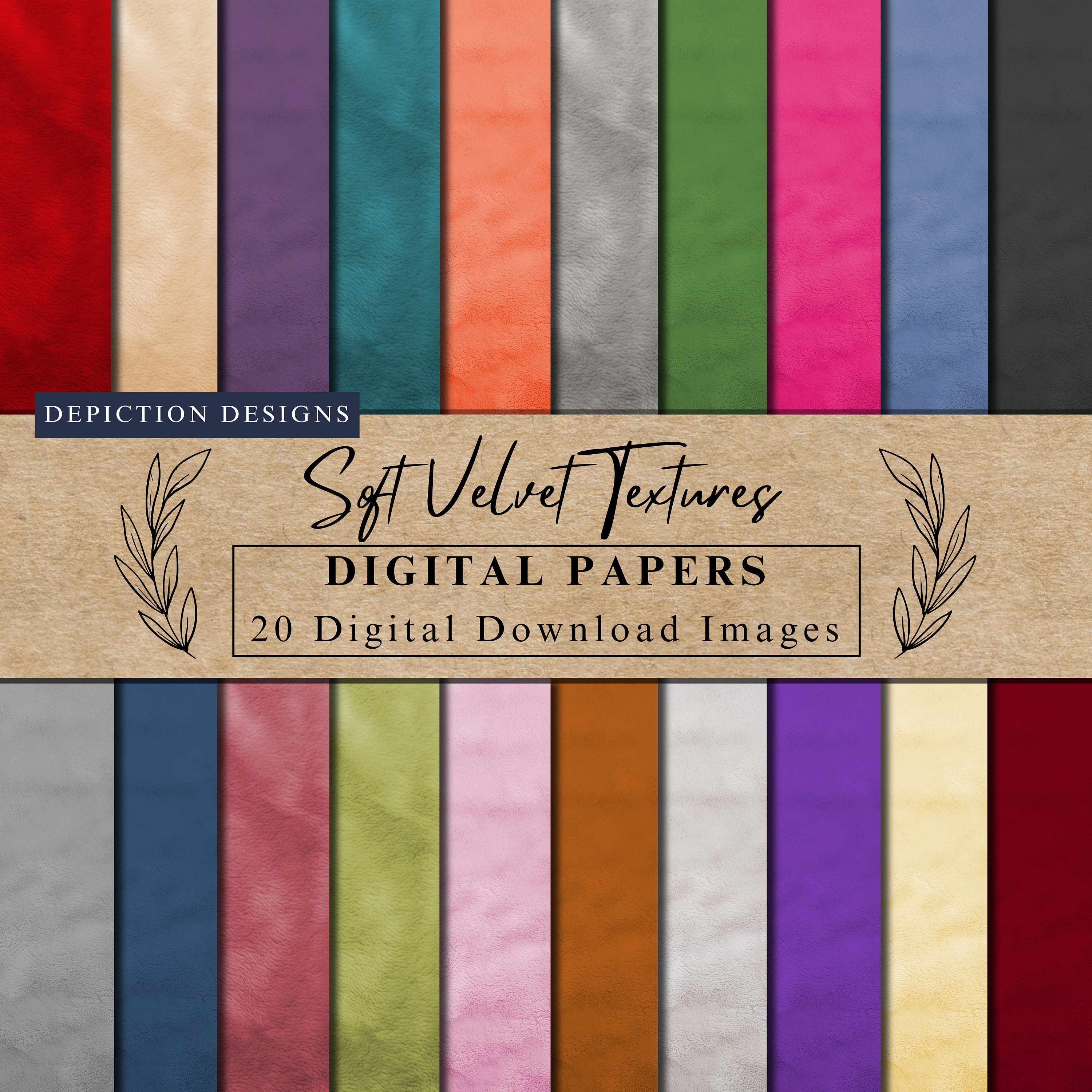 Soft Velvet Textures Digital Paper Fabric Textures Luxury Printable ...