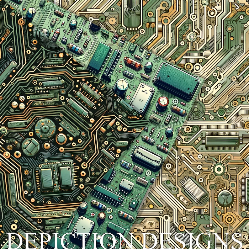 Circuit Board Digital Paper Technology Clip Art Computer Motherboard ...