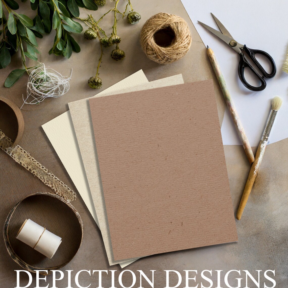 Beige Paper Textures Digital Papers Color Palette Set Soft Textured ...
