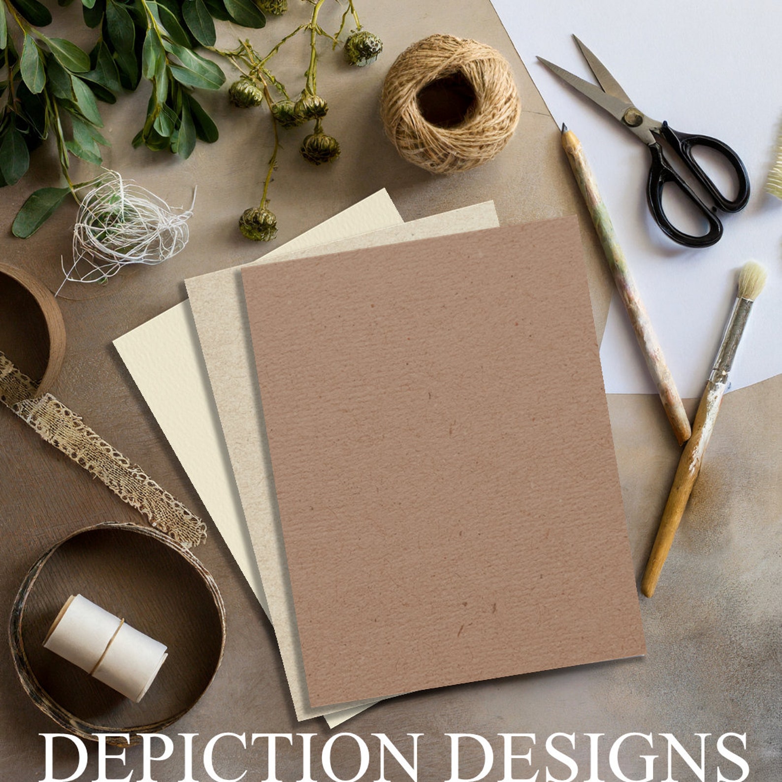 Beige Paper Textures Digital Papers Color Palette Set Soft Textured ...