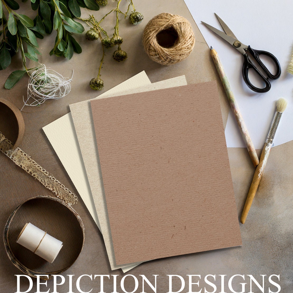 Beige Paper Textures Digital Papers Color Palette Set Soft Textured ...