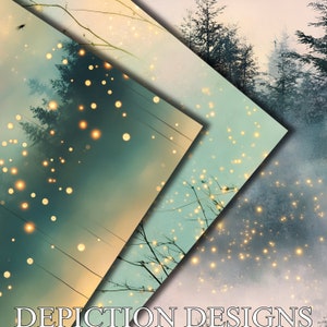 Firefly Seamless Pattern Magical Forest Printable Scrapbooking Paper ...