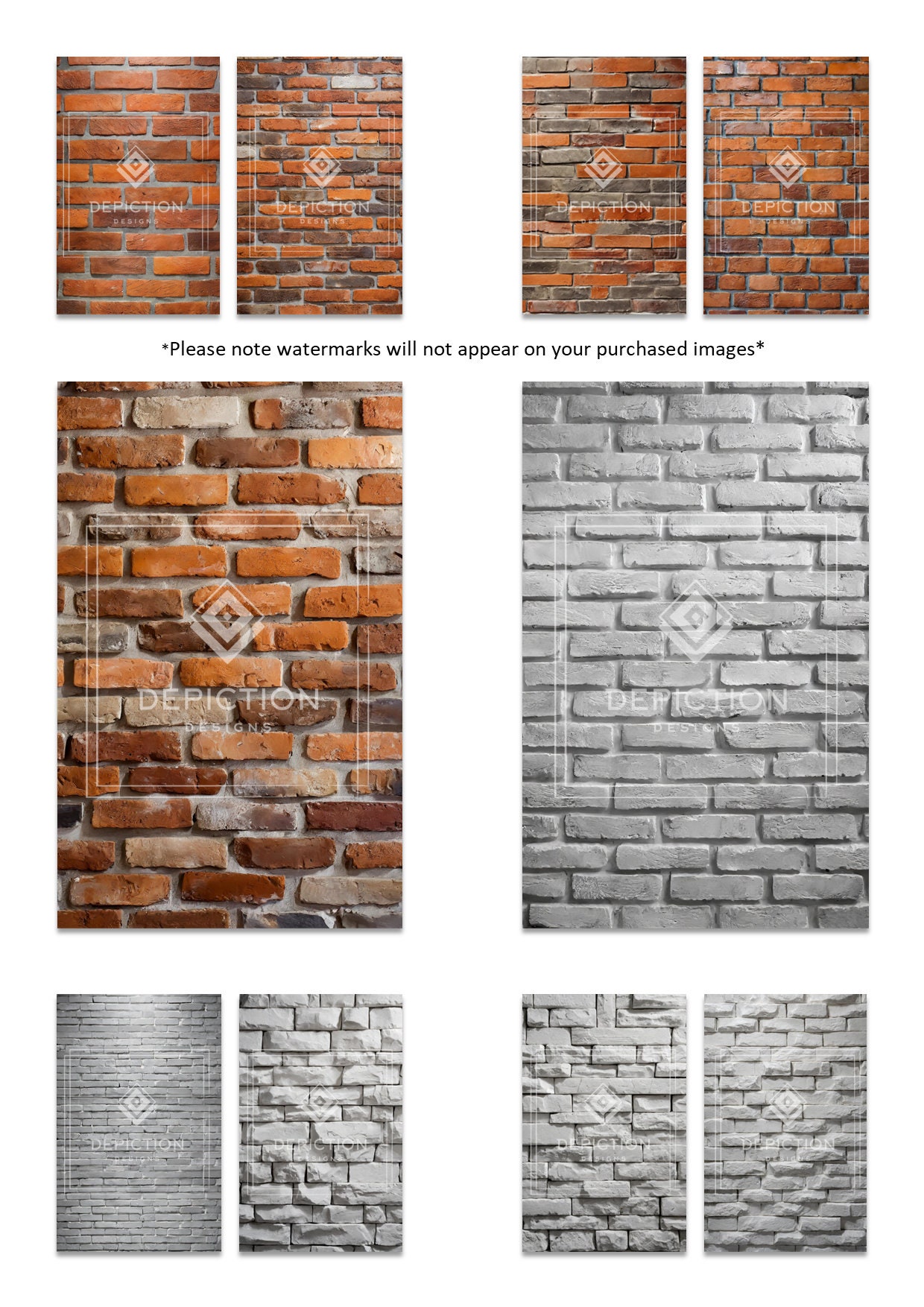 Realistic Brick Wall Textures Digital Papers Grunge Stone Wall ...