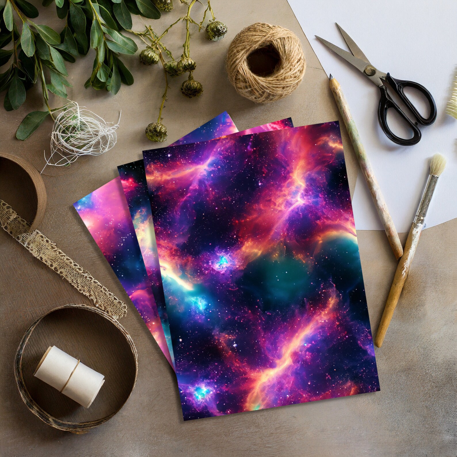 Nebulae Digital Papers Collection 1, Instant Download, Printable ...