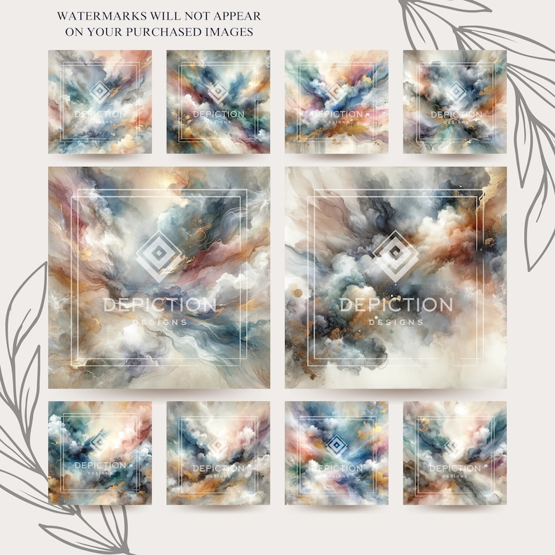 Watercolor and Gold Digital Papers Abstract Gold Foil Watercolor ...