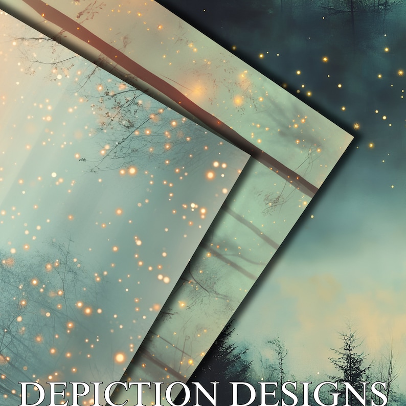Firefly Seamless Pattern Magical Forest Printable Scrapbooking Paper ...