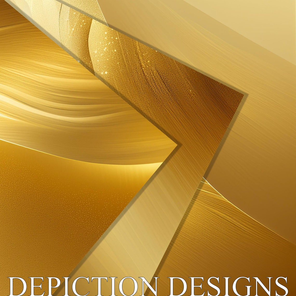 Golden Radiance Digital Papers Abstract Gold Foil Printable Papers ...