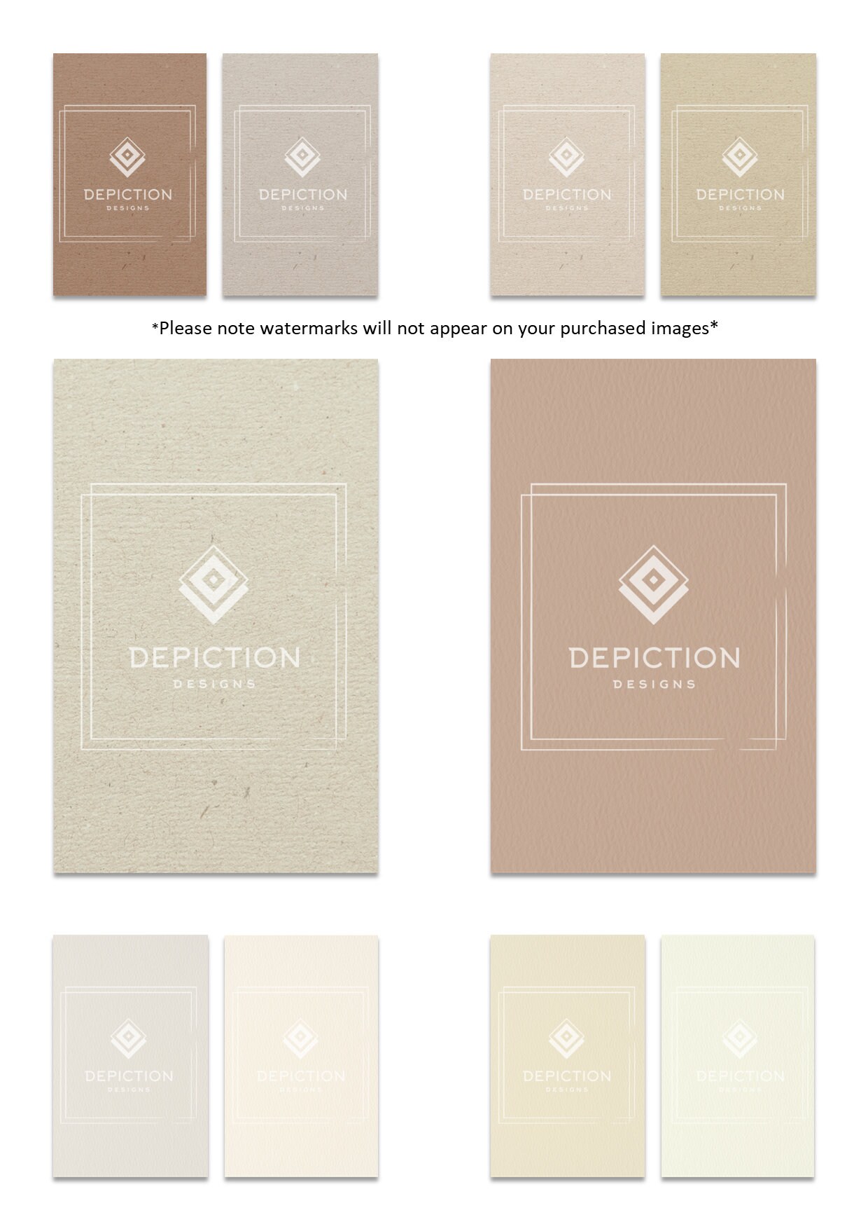 Beige Paper Textures Digital Papers Color Palette Set Soft Textured ...