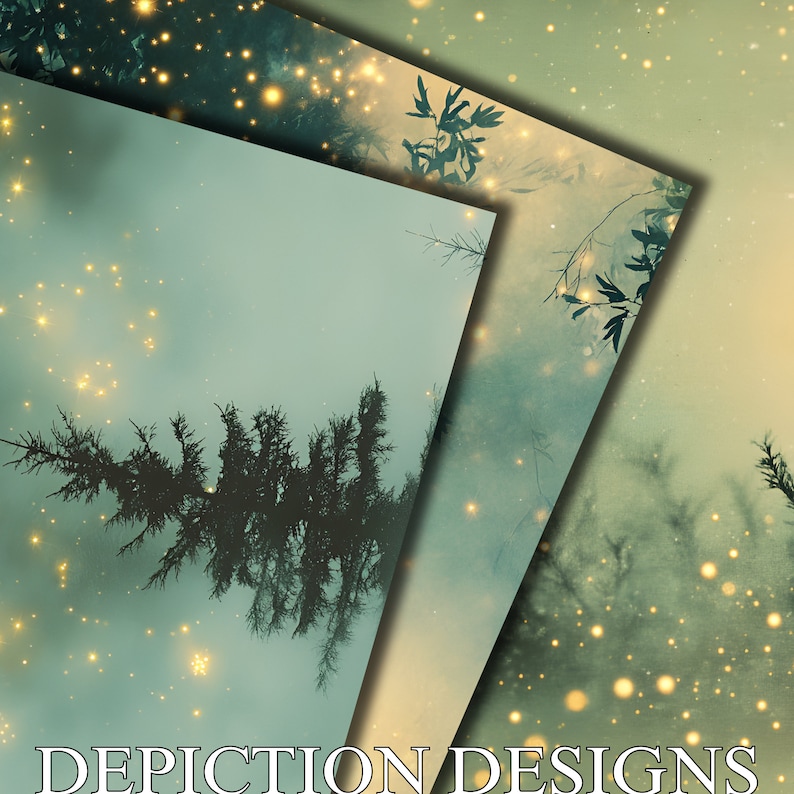 Firefly Seamless Pattern Magical Forest Printable Scrapbooking Paper ...