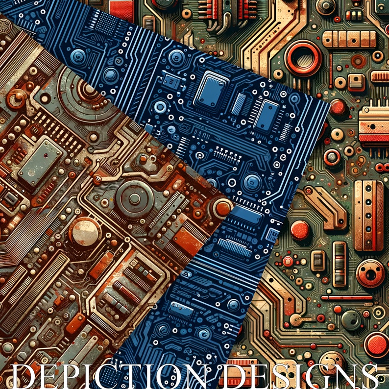 Circuit Board Digital Paper Technology Clip Art Computer Motherboard ...