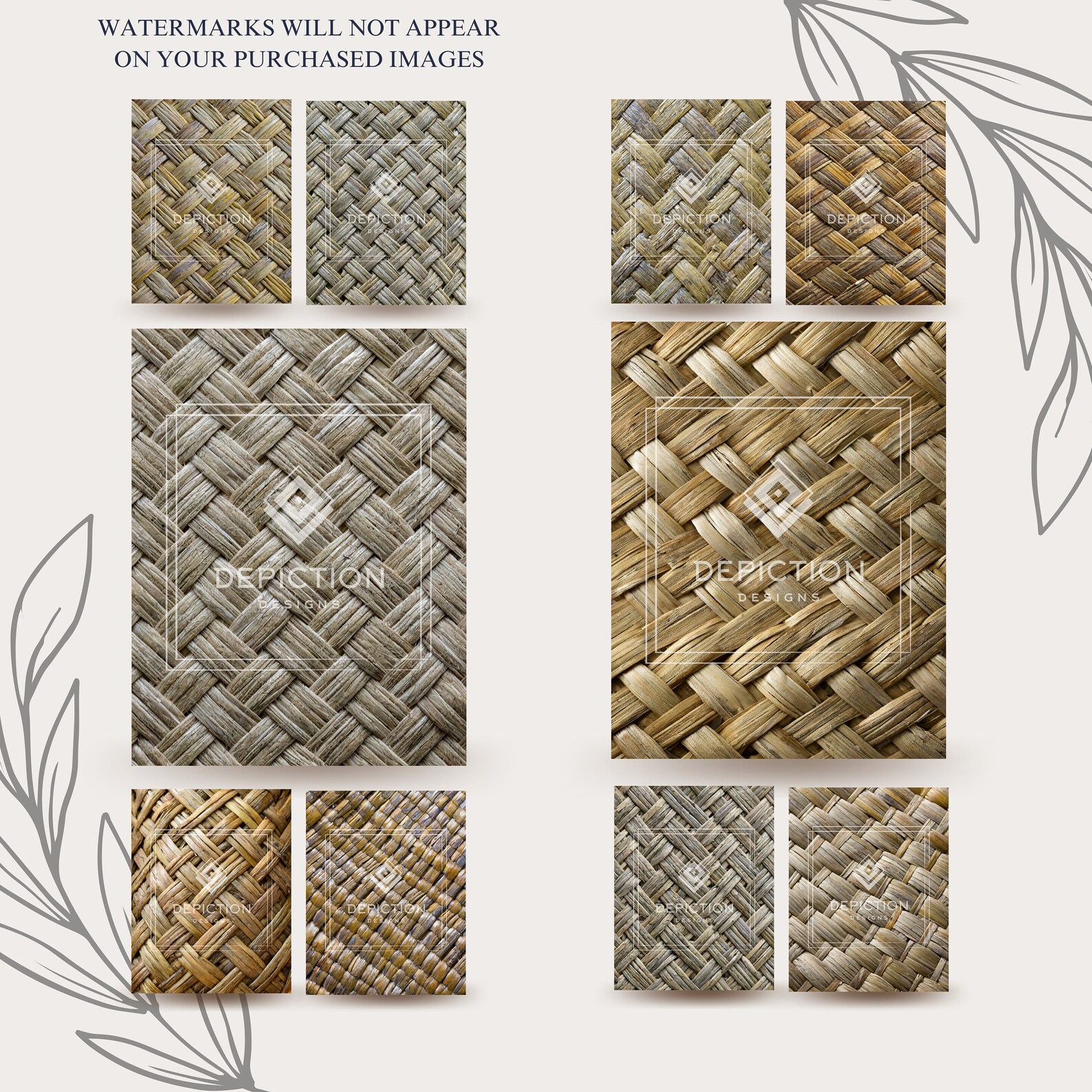 Basket Weave Textures Digital Papers Woven Wood Patterns Printable ...