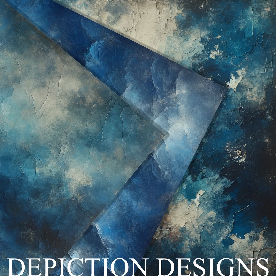 Artistic Blue Tones Digital Papers Dark Blue Painted Textures Creative ...