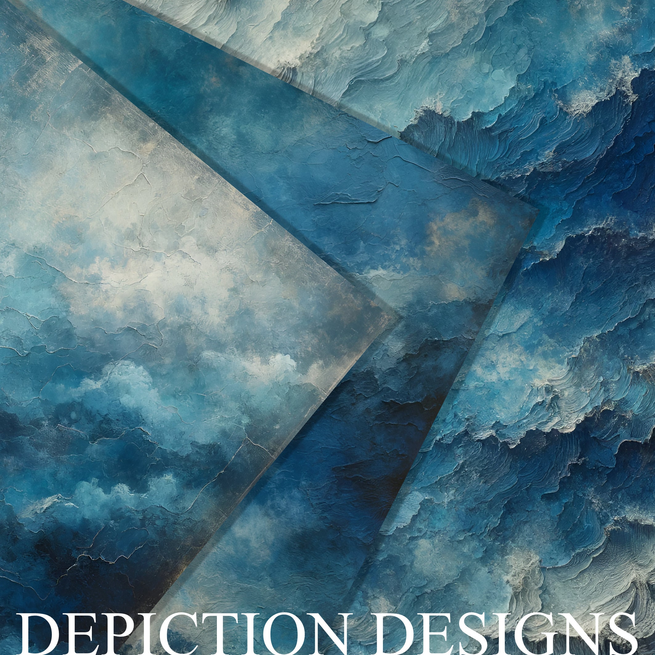 Artistic Blue Tones Digital Papers Dark Blue Painted Textures Creative ...