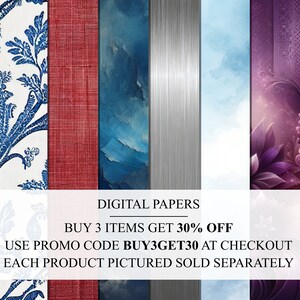 Mystical Blue Digital Papers Baroque Style Blue Themed Paper Luxury ...