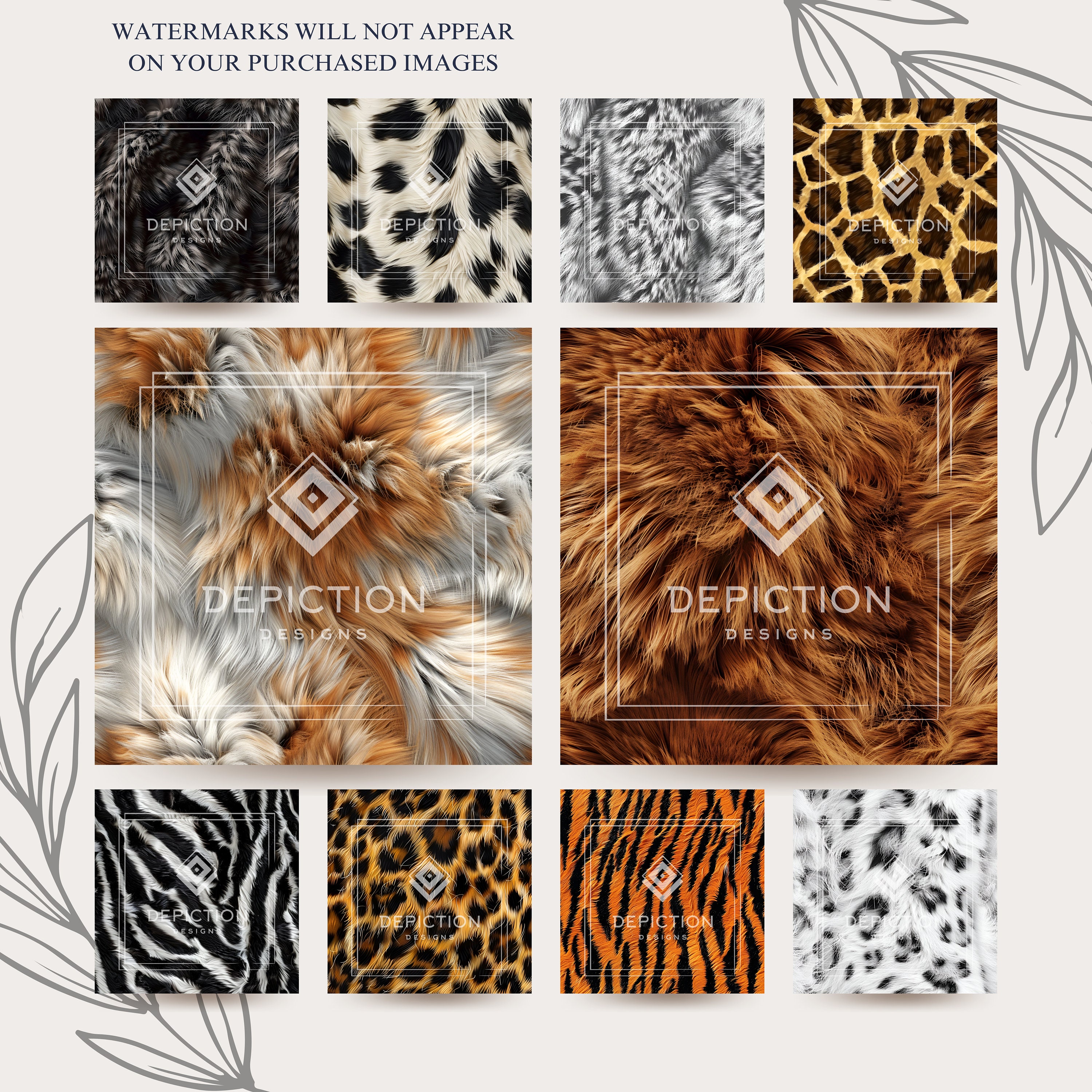 Animal Texture Seamless Pattern for Animal Lover Scrapbooking Paper ...
