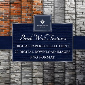 Realistic Brick Wall Textures Digital Papers Grunge Stone Wall ...