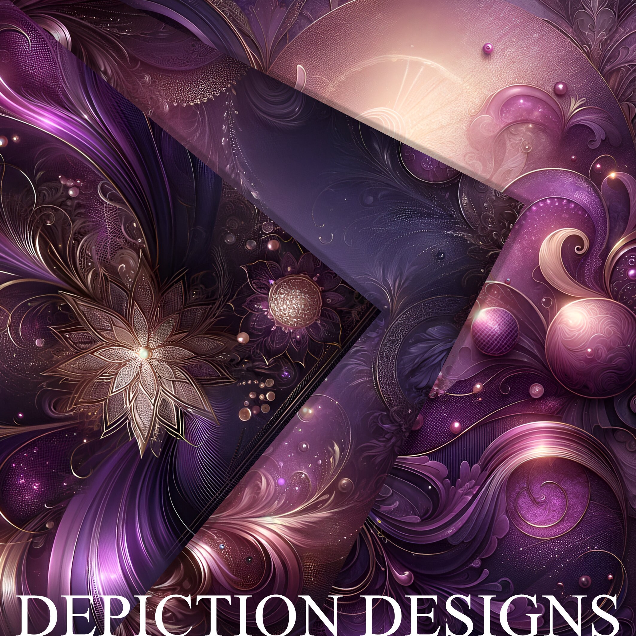 Enchanting Purple Digital Paper Scrapbooking Paper Digital Download ...