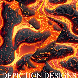 Flowing Lava Digital Papers Collection 1, Instant Download, Printable ...