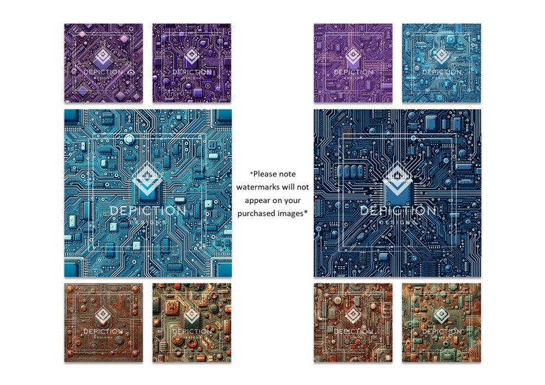 Circuit Boards Digital Papers Collection 3, Instant Download, Tech ...