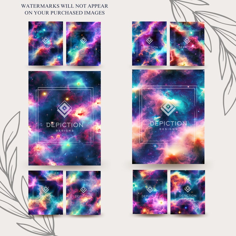 Nebulae Digital Papers Collection 1, Instant Download, Printable ...