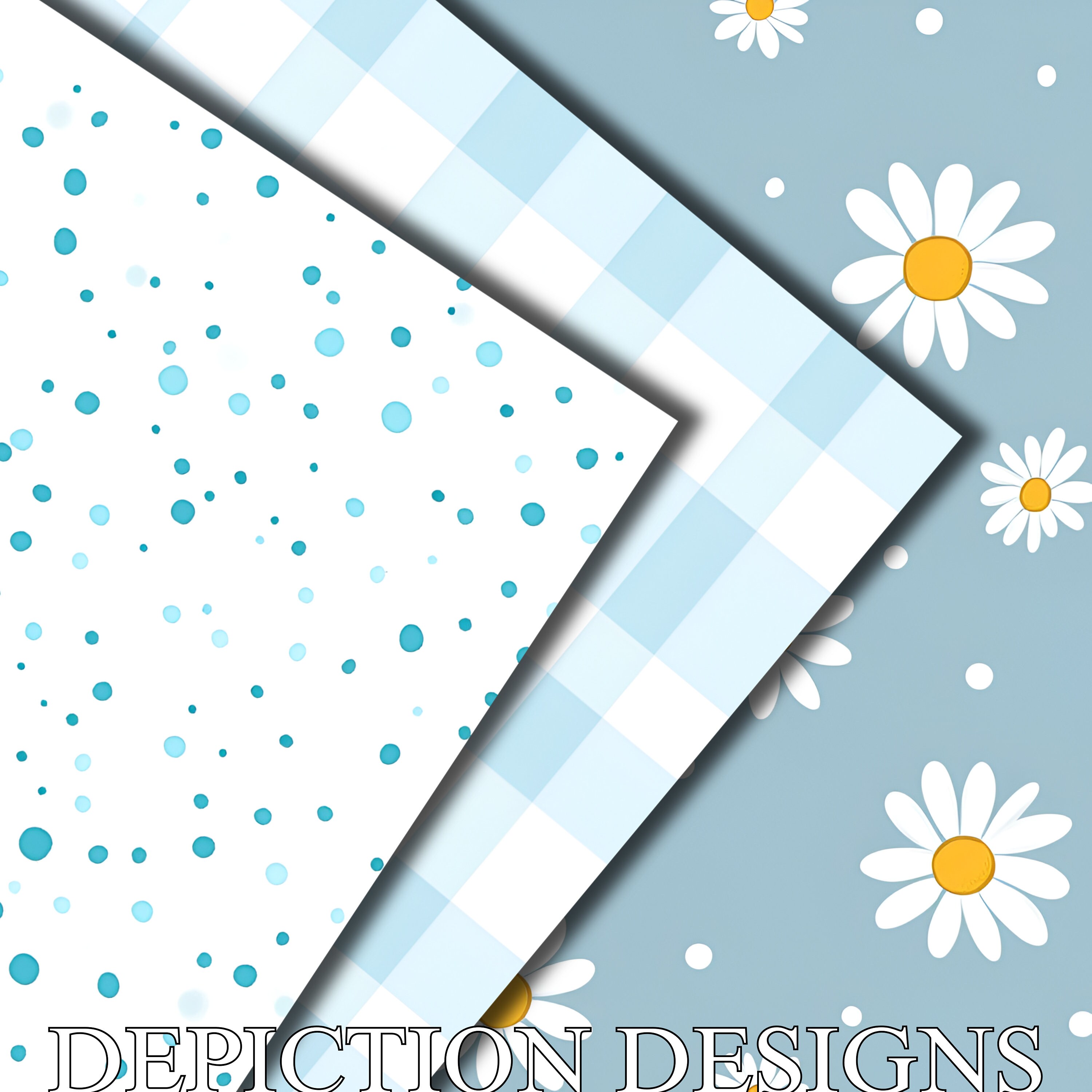 Daisy Seamless Pattern Floral Junk Journal Kit Botanical Printable ...