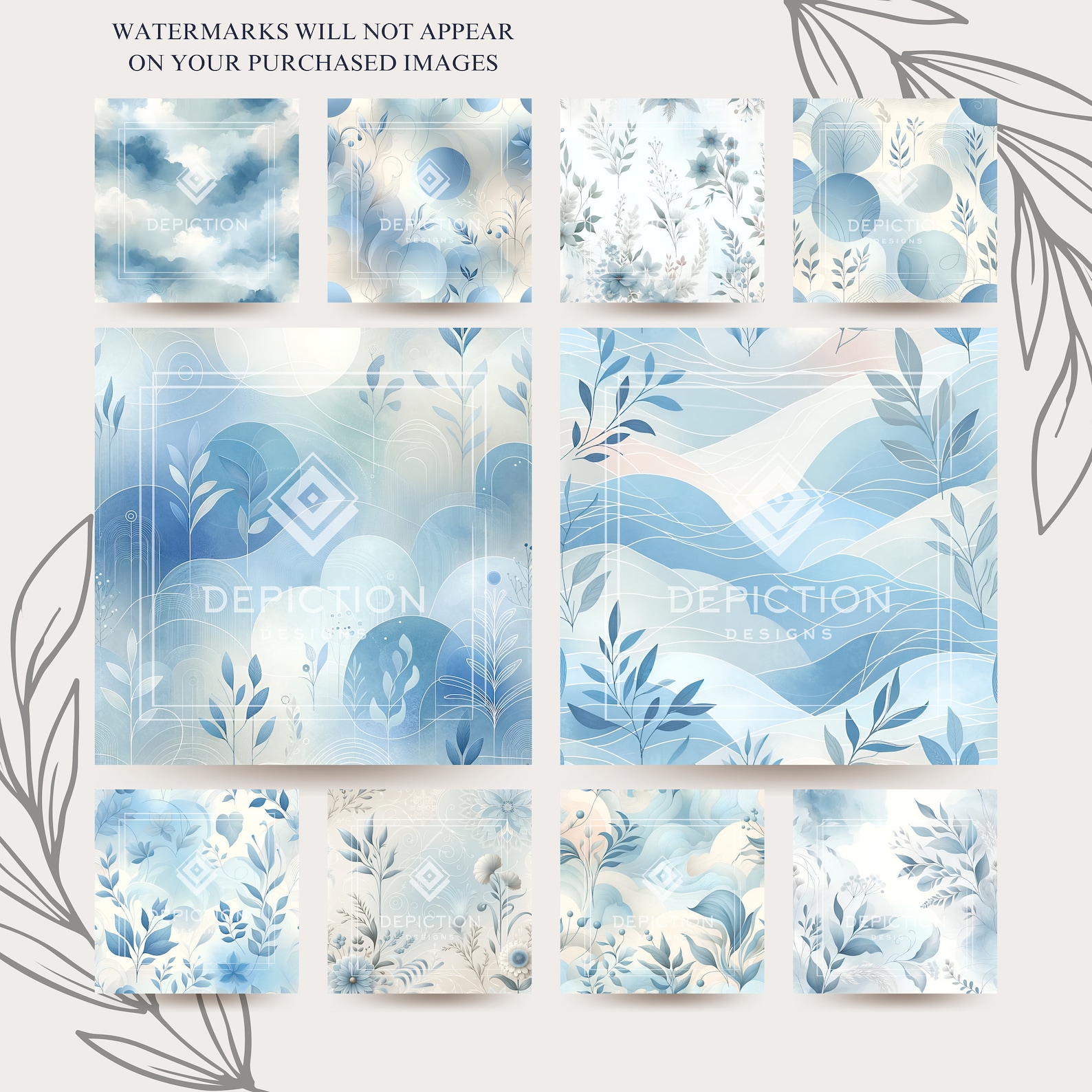 It's a Boy Digital Papers Collection 1, New Born Patterns, Baby Shower ...