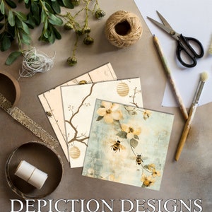 Bee Seamless Pattern Honey Bees Scrapbook Paper Honeycomb Digital Paper ...