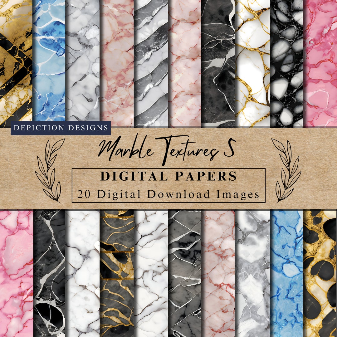 Elegant Marble Texture Digital Paper Invitation Background Marble DIY ...