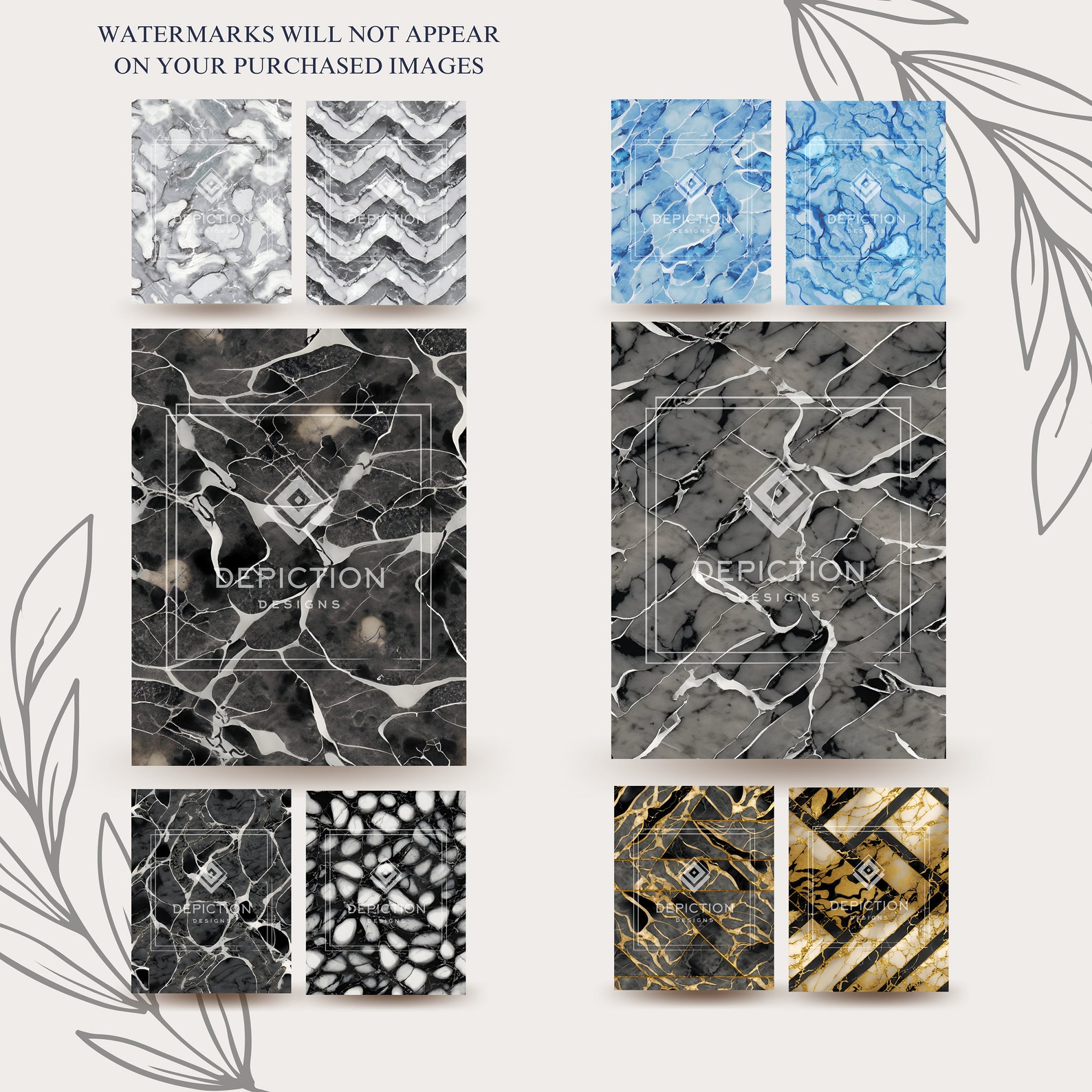 Elegant Marble Texture Digital Paper Invitation Background Marble DIY ...