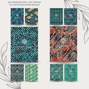 Tech Patterns Printable Scrapbooking Paper for Do It Yourself Crafting ...