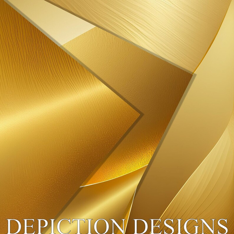 Golden Radiance Digital Papers Abstract Gold Foil Printable Papers ...
