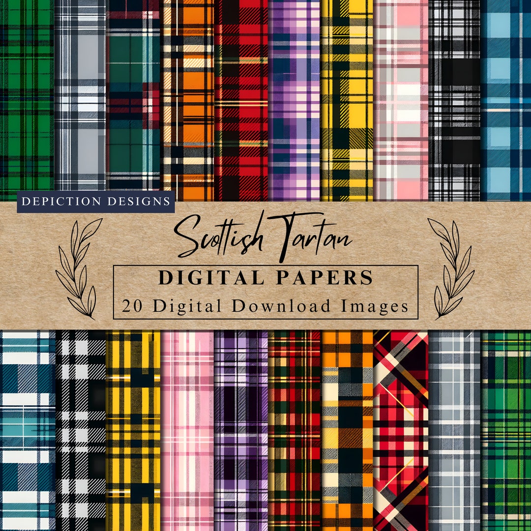 Scottish Colors Digital Papers Traditional Plaids Classic Tartans ...