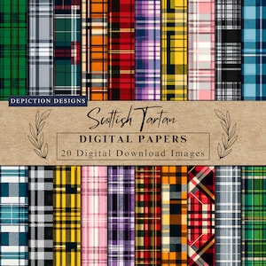 Scottish Colors Digital Papers Traditional Plaids Classic Tartans ...