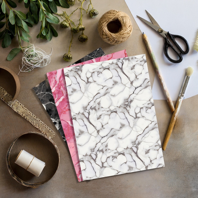 Elegant Marble Texture Digital Paper Invitation Background Marble DIY ...