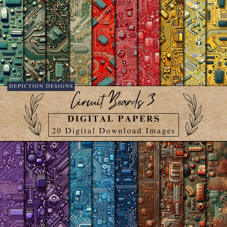 Circuit Board Digital Paper Technology Clip Art Computer Motherboard ...