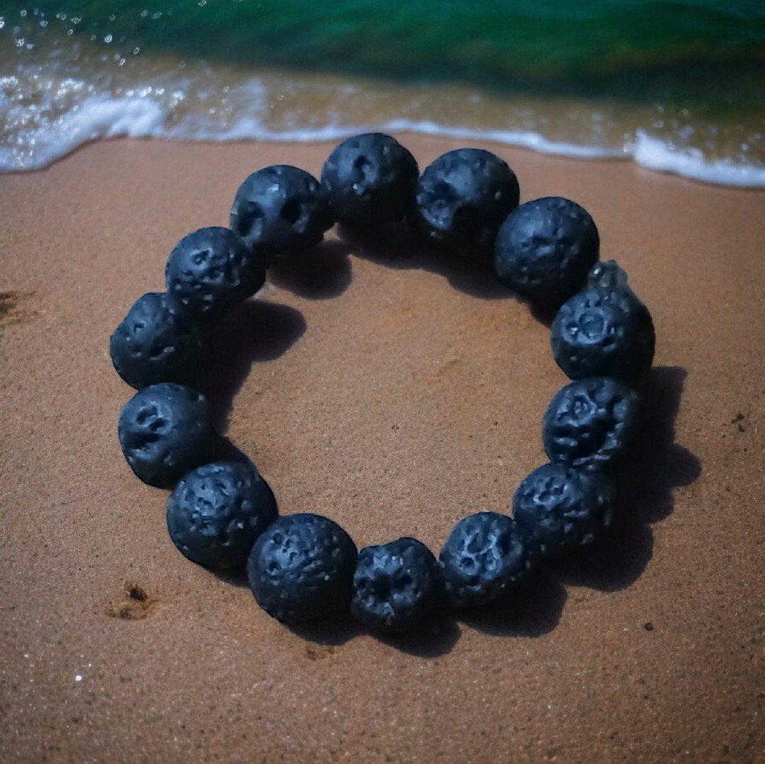 Black Lava Stone Essential Oil Diffuser Ring Handcrafted Aromatherapy ...