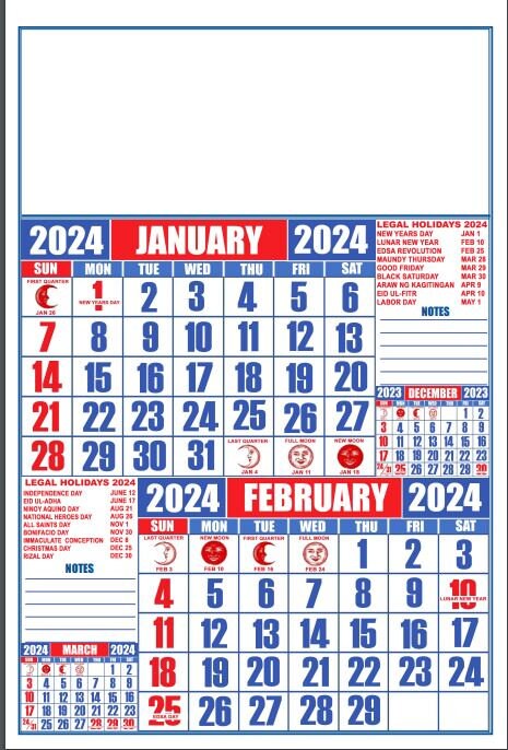 2024 Commercial Calendar Template - Etsy