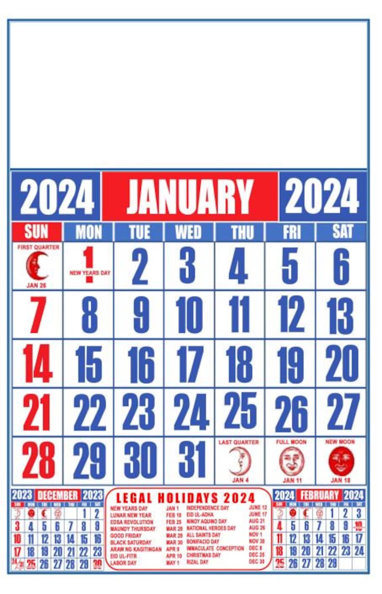 2024 Commercial Calendar Template - Etsy