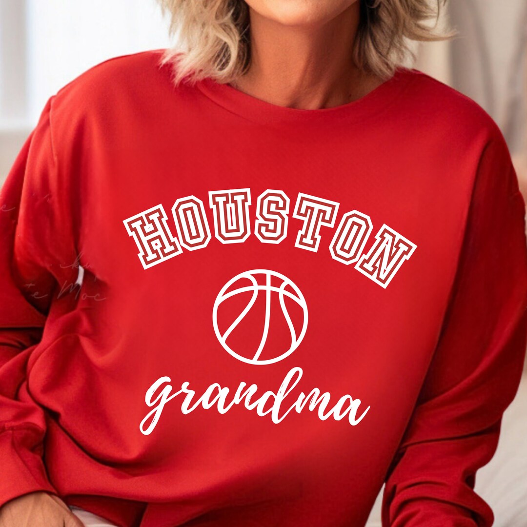 Houston Texas Basketball Cougar Grandma Crewneck - Etsy