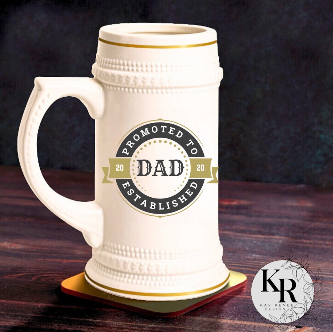 Custom New Dad Gift, Personalized Fathers Day Gift, Dad Beer Glass, Dad ...