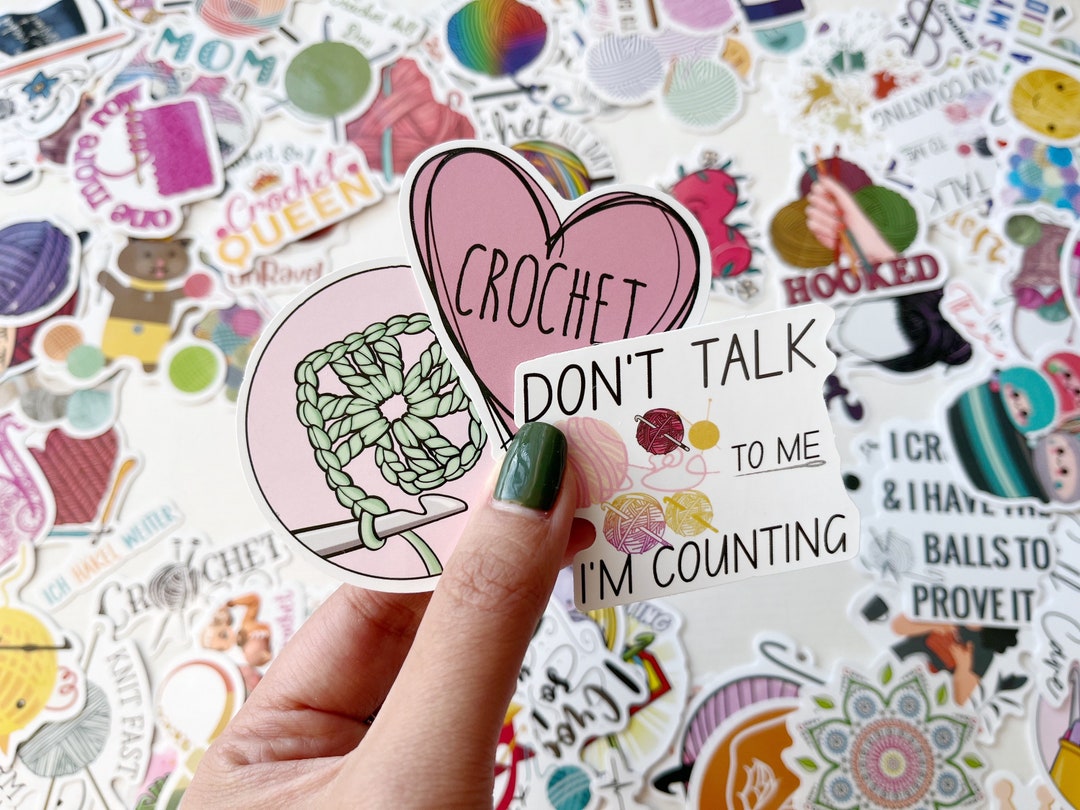 Crochet Sticker Pack - Etsy