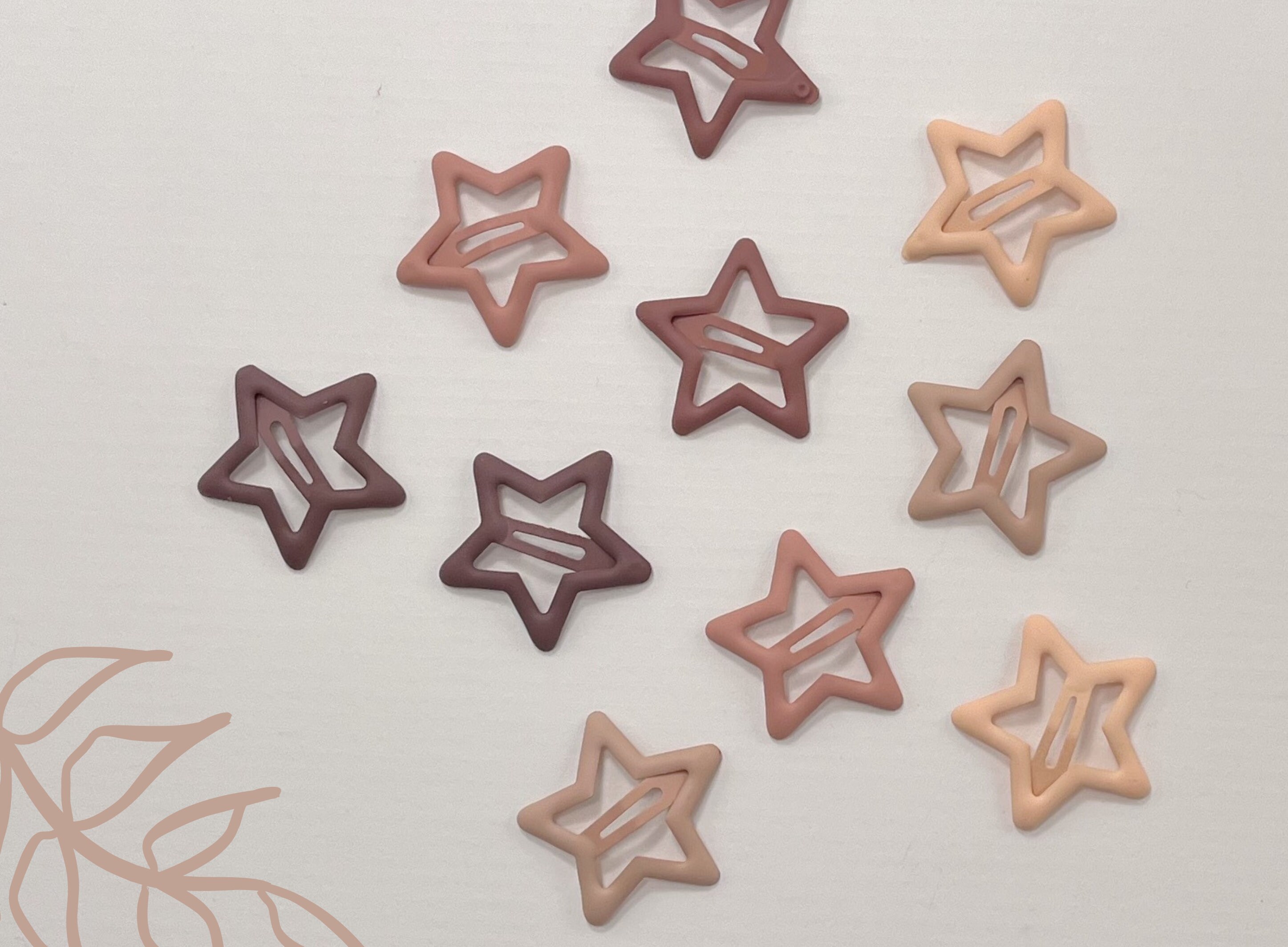 Y2K Star Shaped Hair Snaps - Etsy