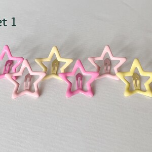 SIX-PACK Y2K Star Shaped Hair Snaps - Etsy