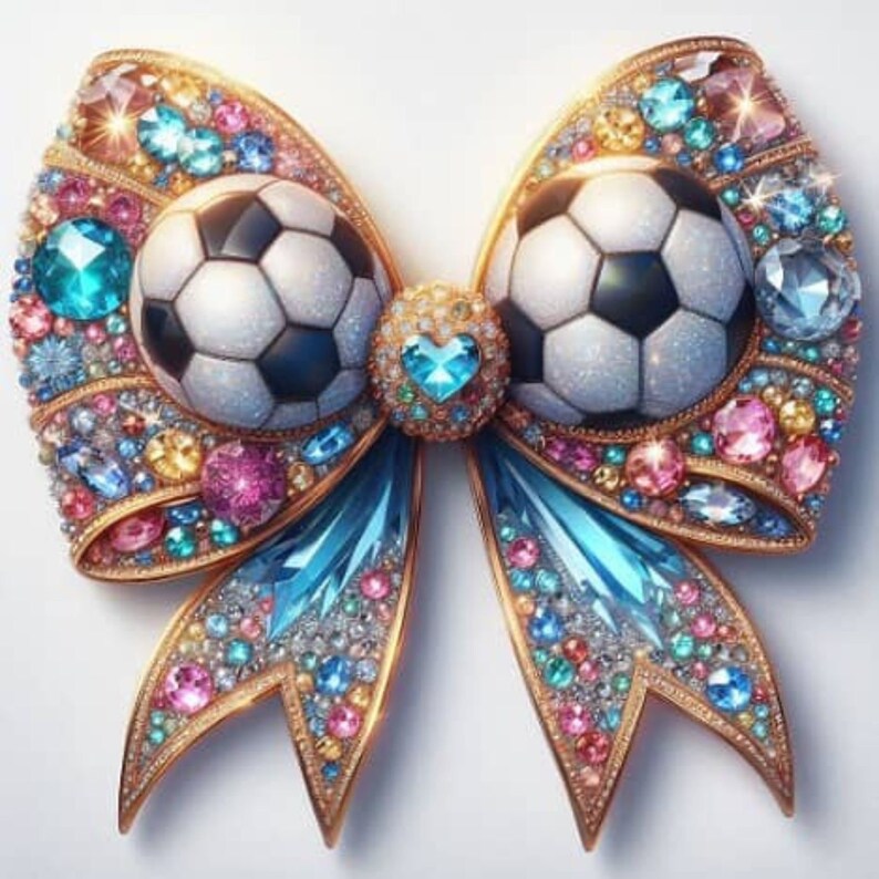 Soccer Sports Bow Set Sports Png Bow Coquette Design Game Day Png Kids ...