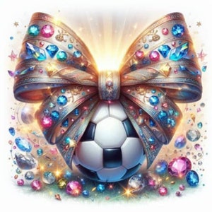 Soccer Sports Bow Set Sports Png Bow Coquette Design Game Day Png Kids ...