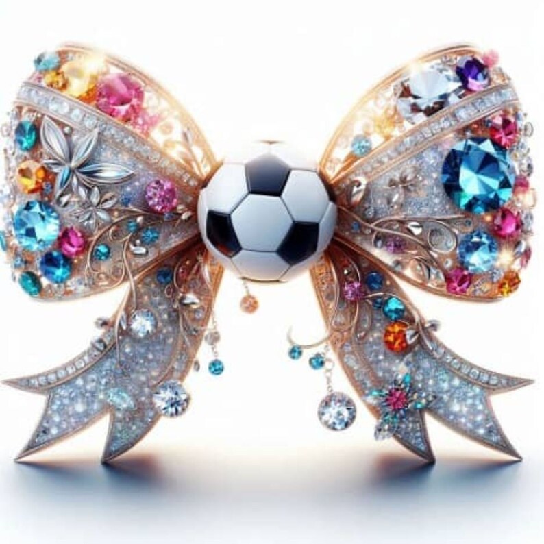 Soccer Sports Bow Set Sports Png Bow Coquette Design Game Day Png Kids ...